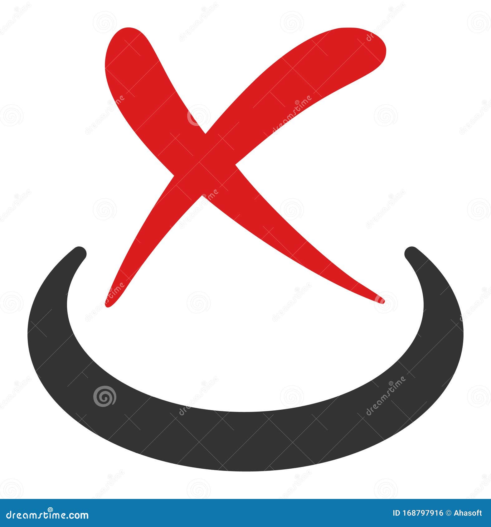 Flat Vector False Icon stock illustration. Illustration of fail - 168797916