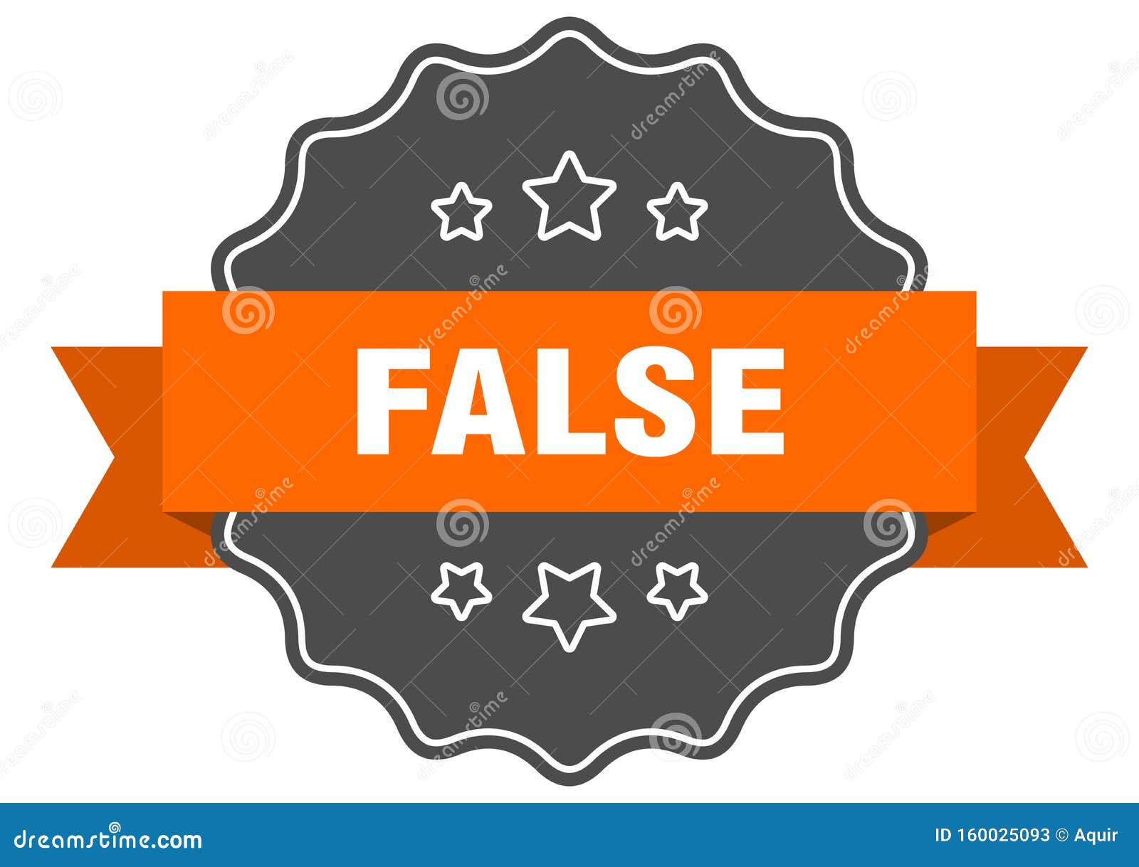 False label stock vector. Illustration of vector, seal - 160025093