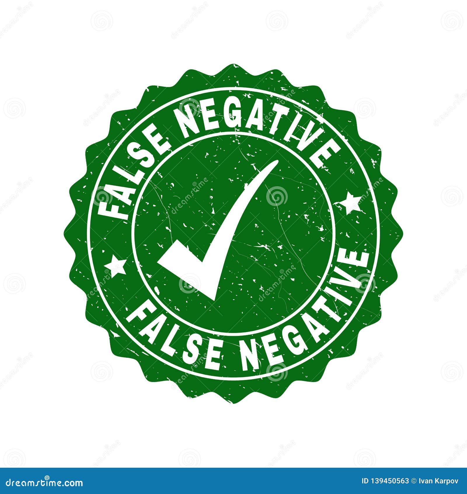 False Negative Grunge Stamp with Tick Stock Vector - Illustration of ...