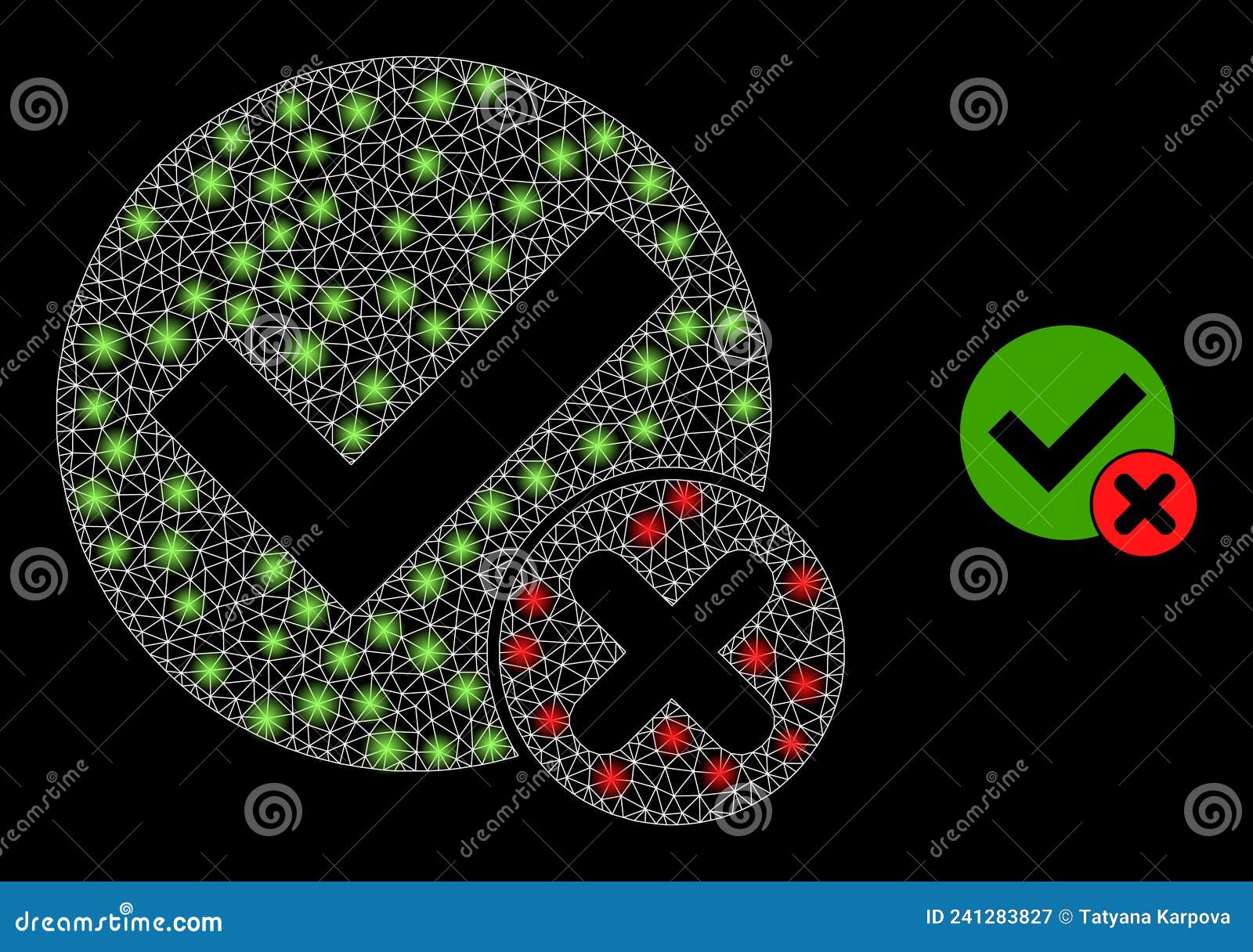 False Positive Icon - Carcass Mesh with Glare Spots Stock Vector ...