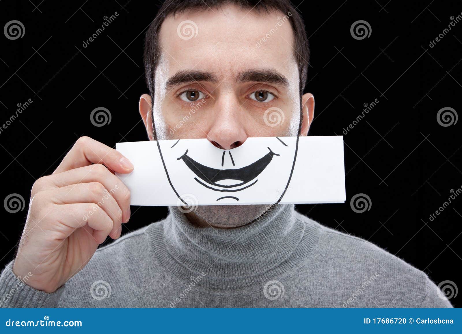 False smile stock photo. Image of drawing, indifferent - 17686720