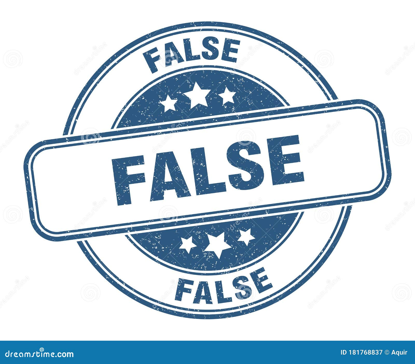 False Stamp. False Round Grunge Sign Stock Vector - Illustration of ...