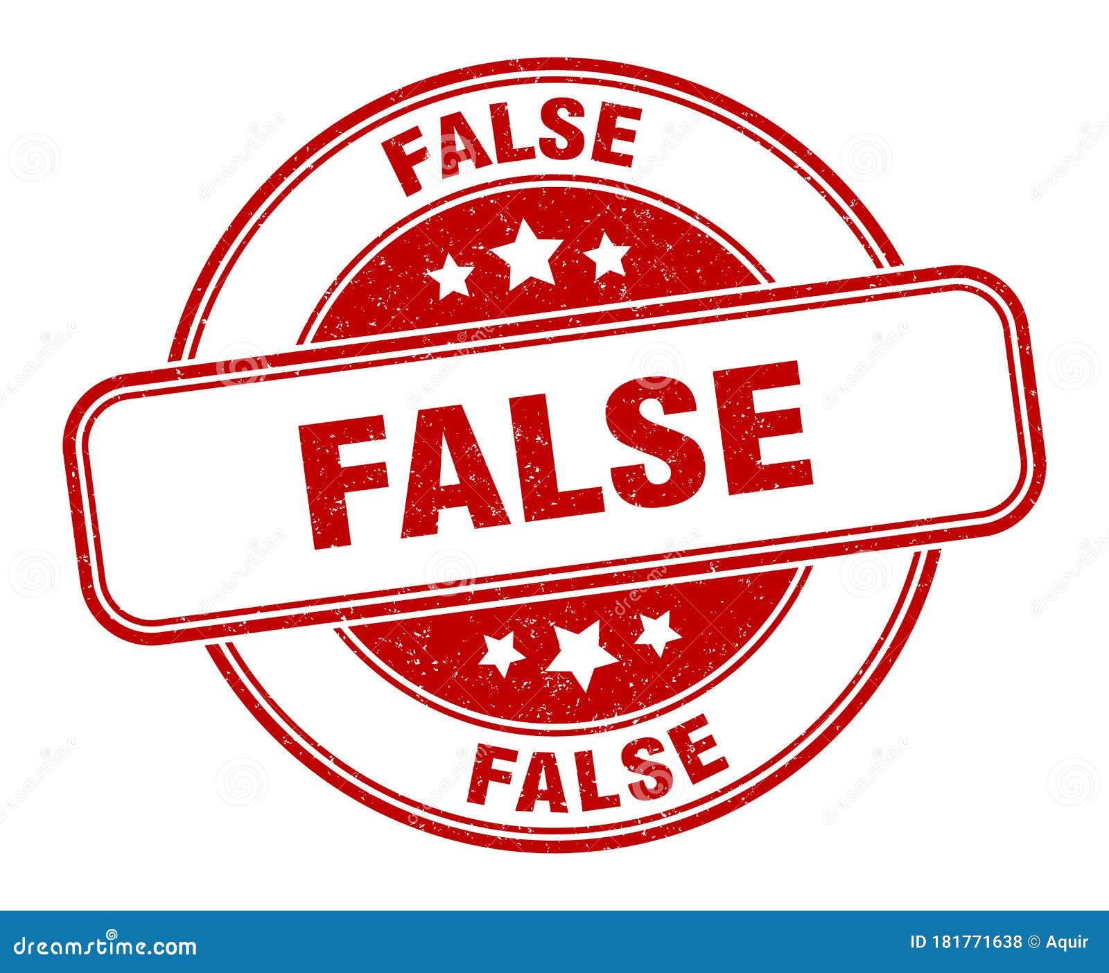 False Stamp. False Round Grunge Sign Stock Vector - Illustration of ...