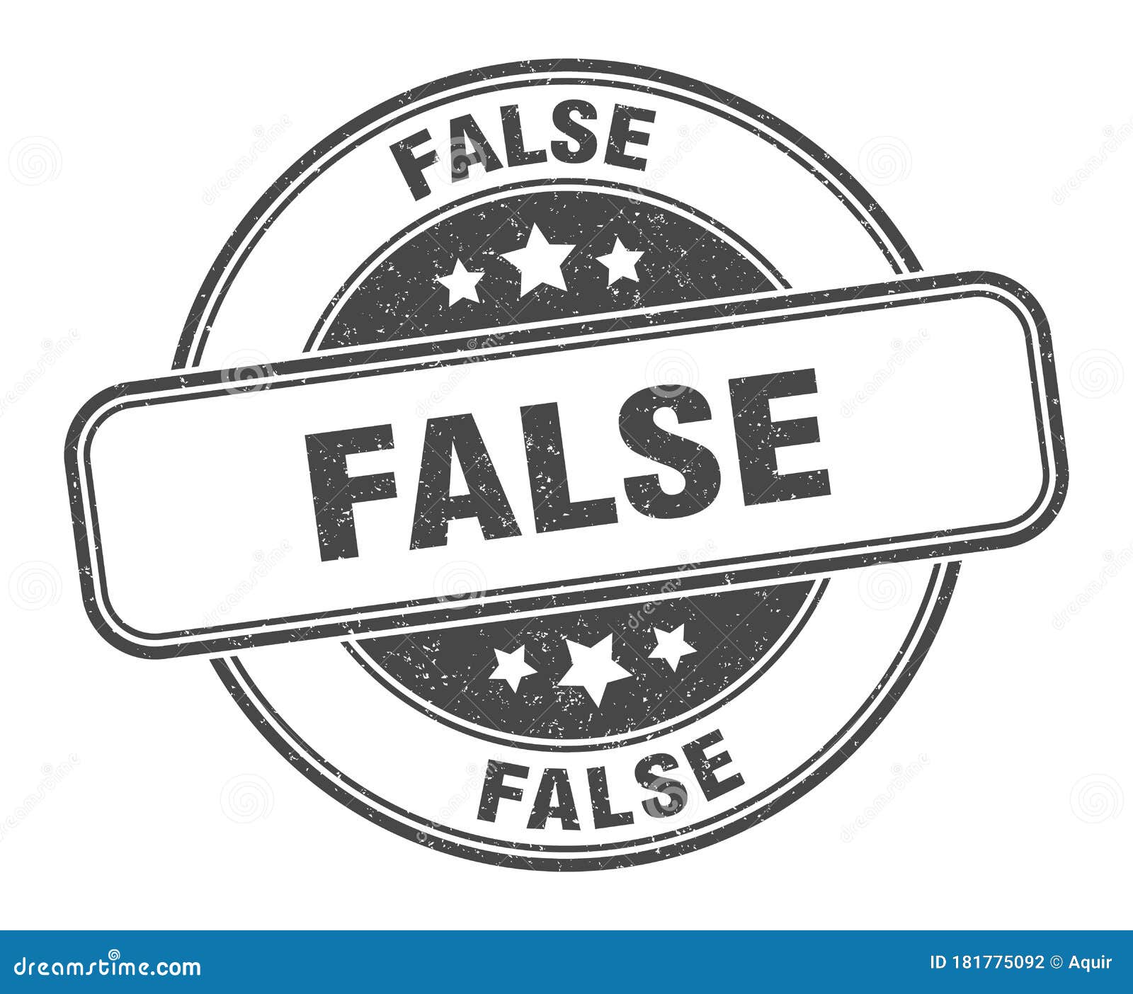False Stamp. False Round Grunge Sign Stock Vector - Illustration of ...