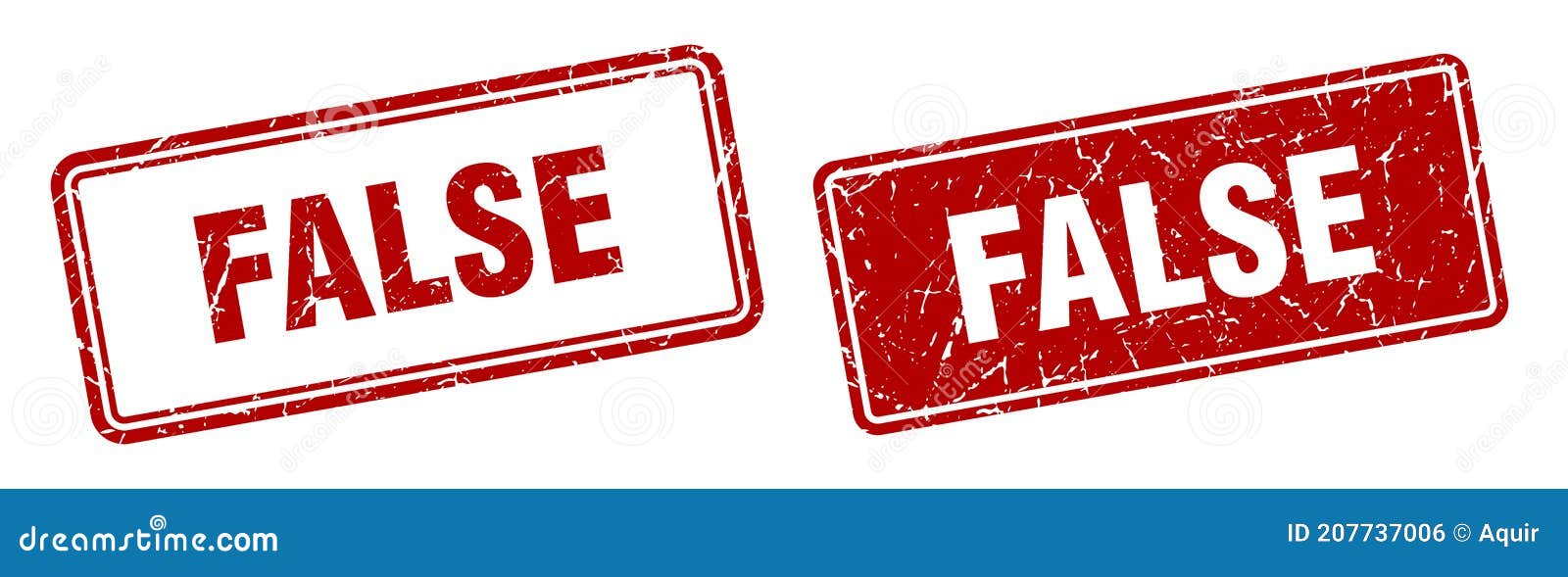 False Stamp Set. False Square Grunge Sign Stock Vector - Illustration ...