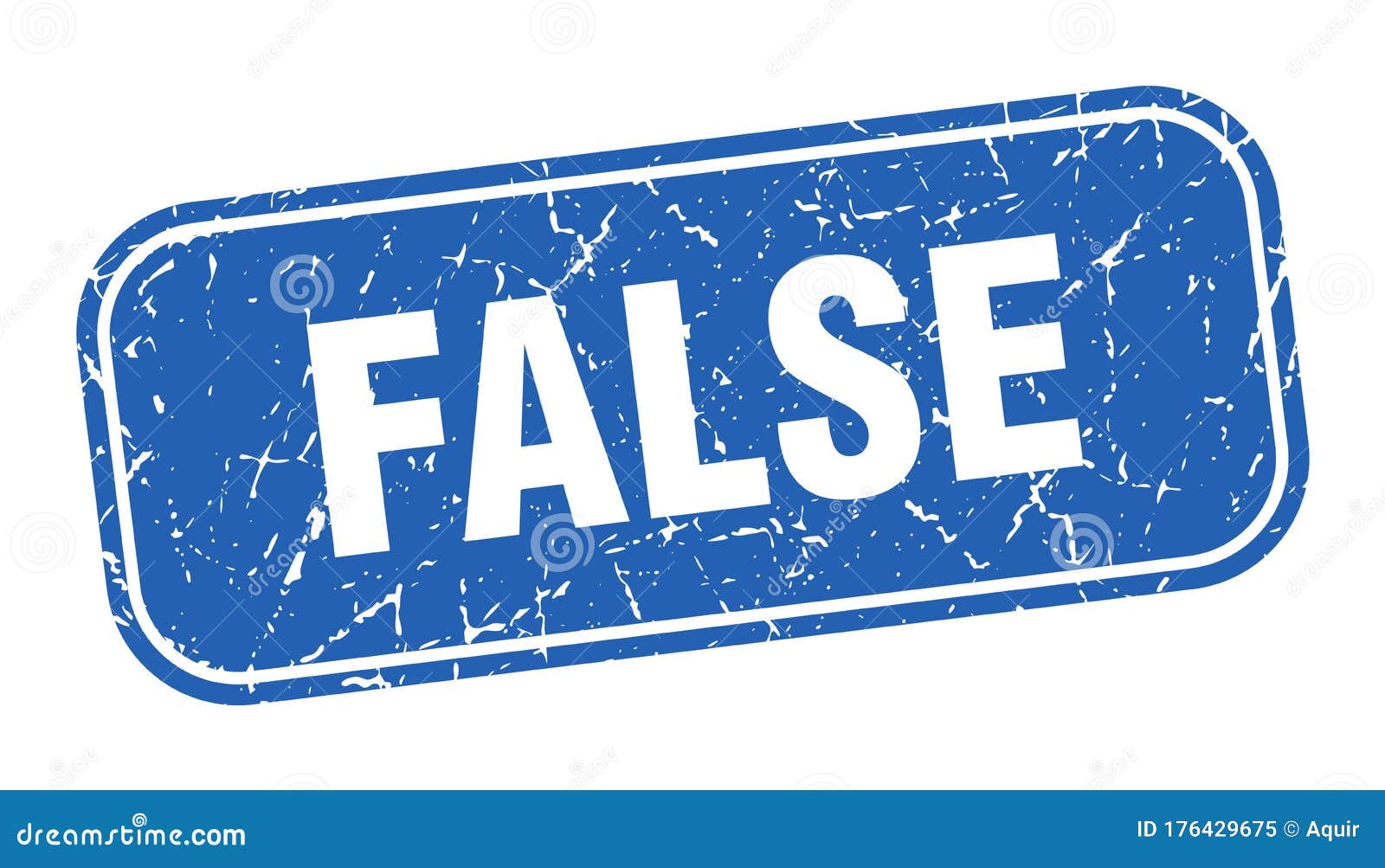 False Stamp. False Square Grungy Isolated Sign Stock Vector ...