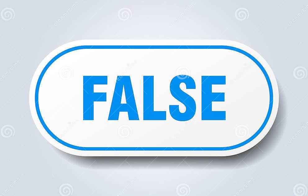 False sticker. stock vector. Illustration of square - 158775040