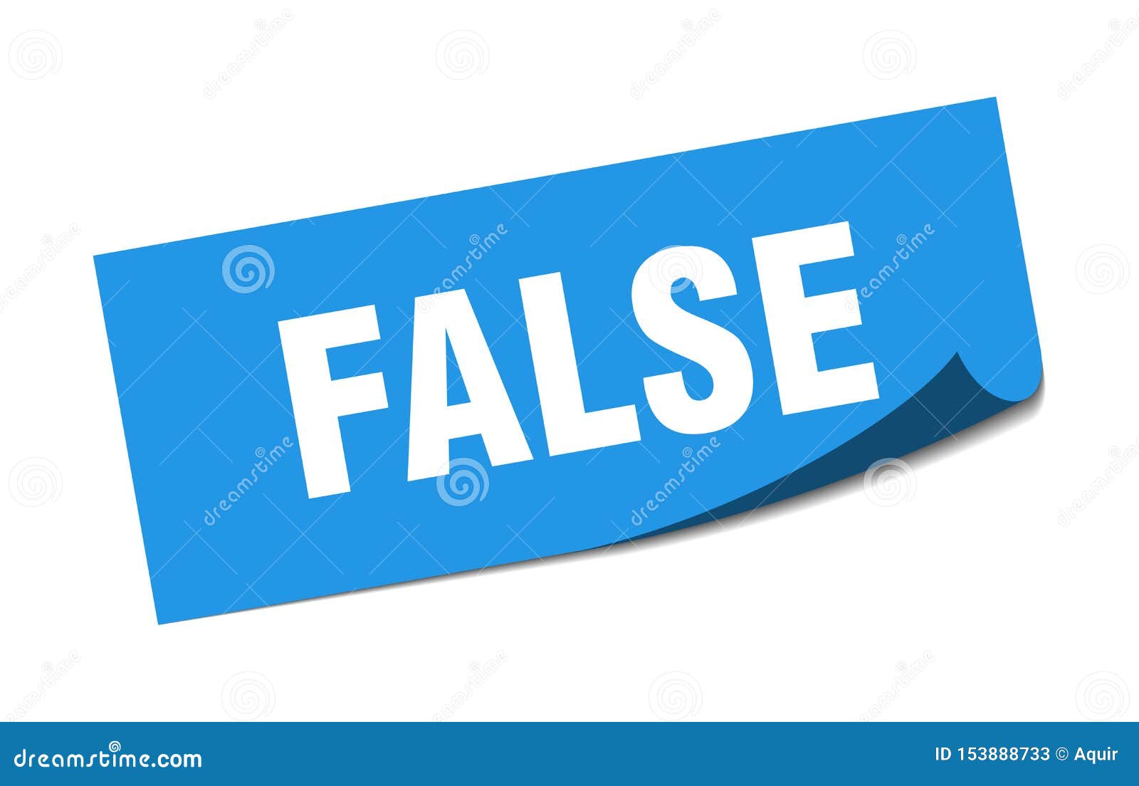 False sticker. stock vector. Illustration of notice - 153888733