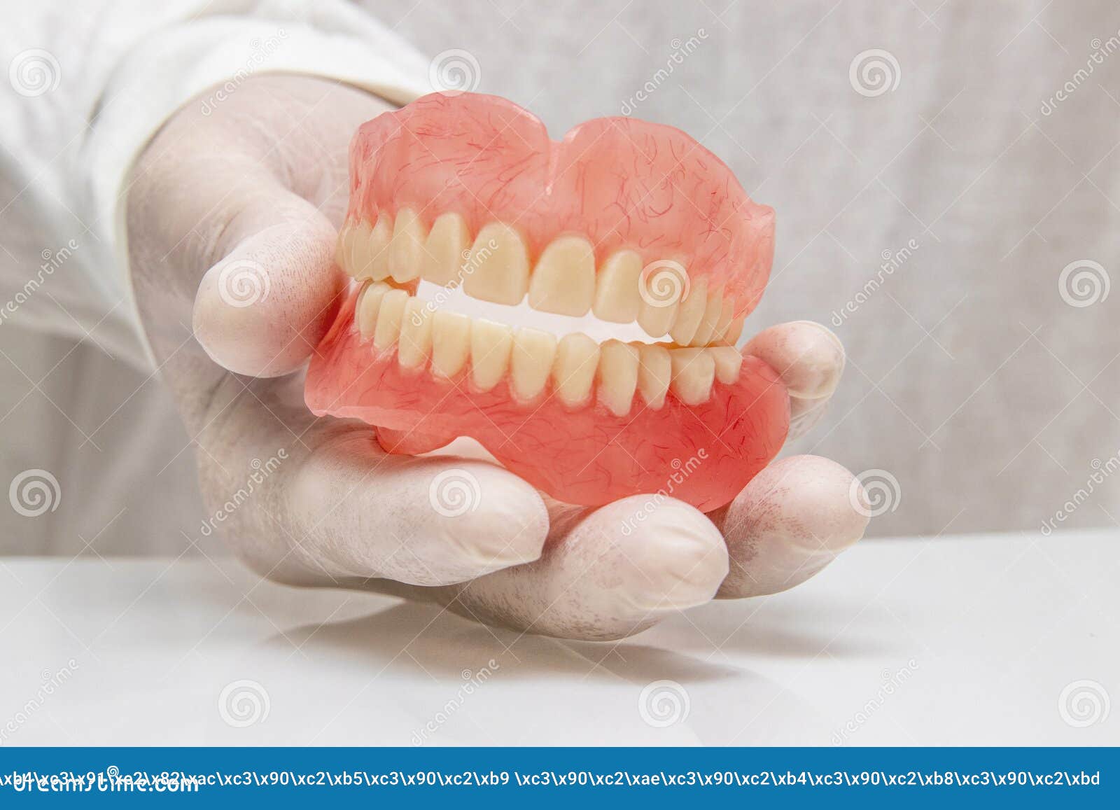 Denture, false jaw. stock image. Image of dental, implant - 235500075