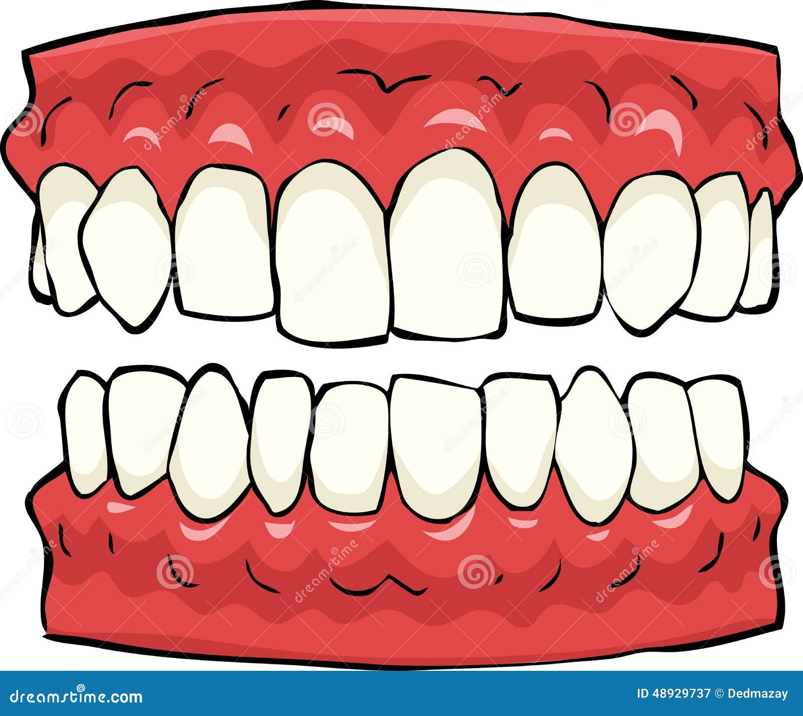False teeth stock vector. Illustration of hygiene, doodle - 48929737