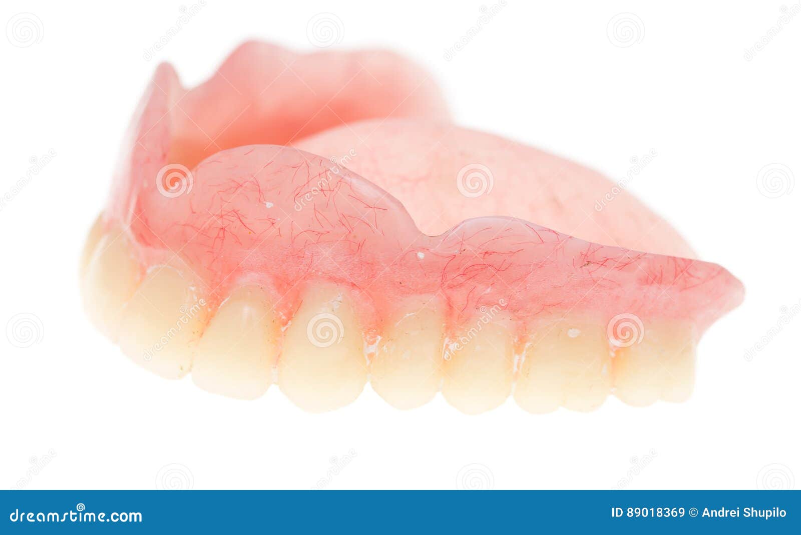 False Teeth on a White Background Stock Image - Image of health ...