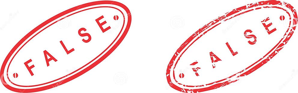 False Text Red Stamp Sticker Set Collection Stock Vector - Illustration ...