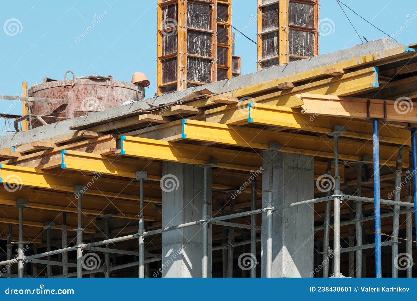 Falsework Used on Skyscraper Building Stock Image - Image of ...