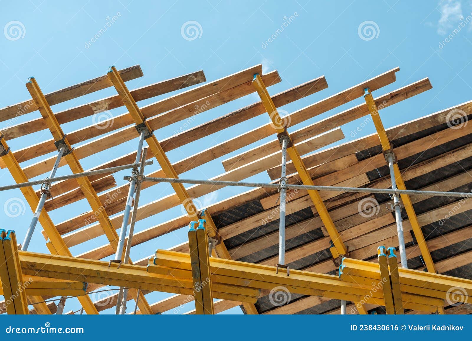 Falsework Used on Skyscraper Building Stock Photo - Image of used, form ...