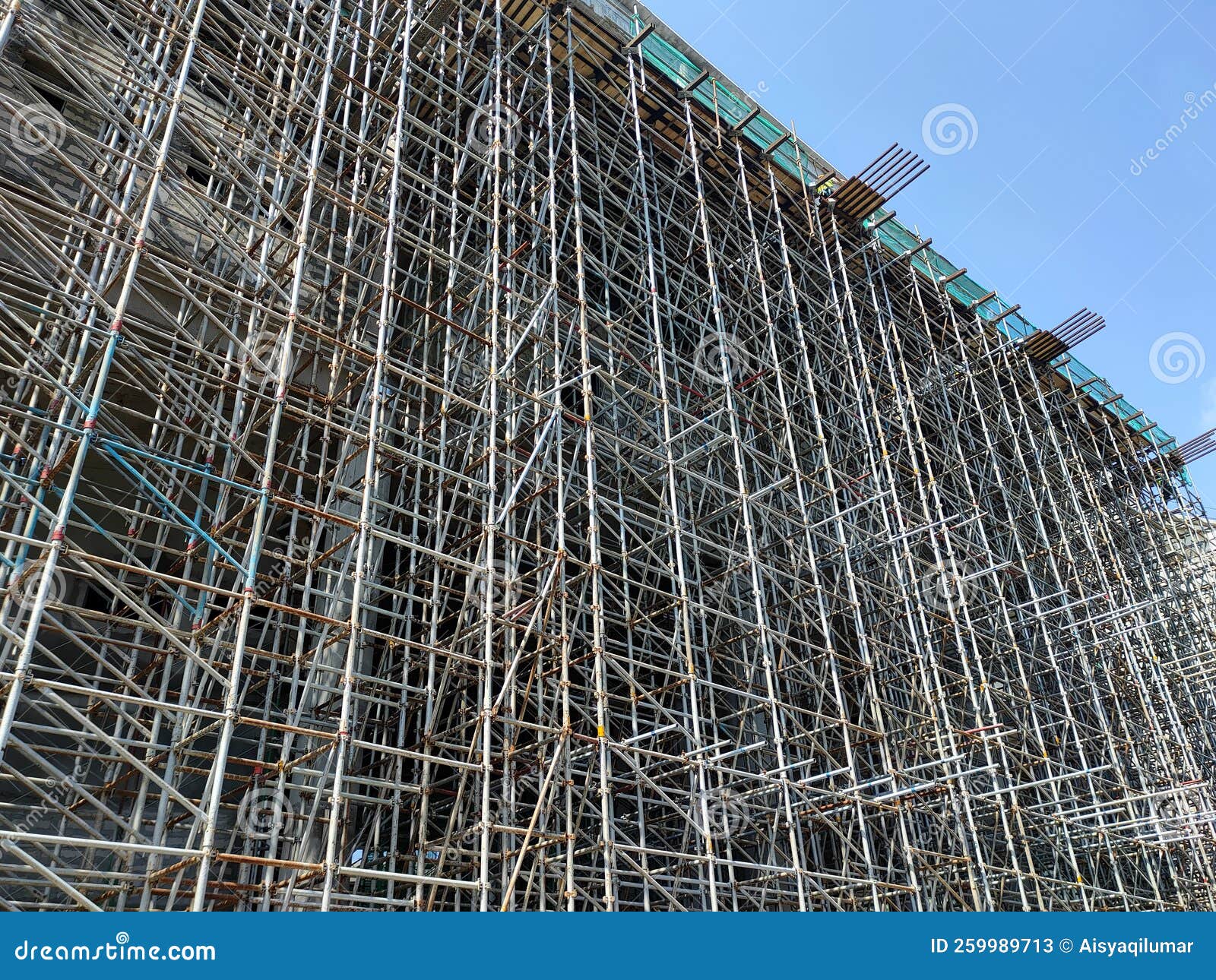 Falsework Work at the Construction Site. it Consists of Temporary ...