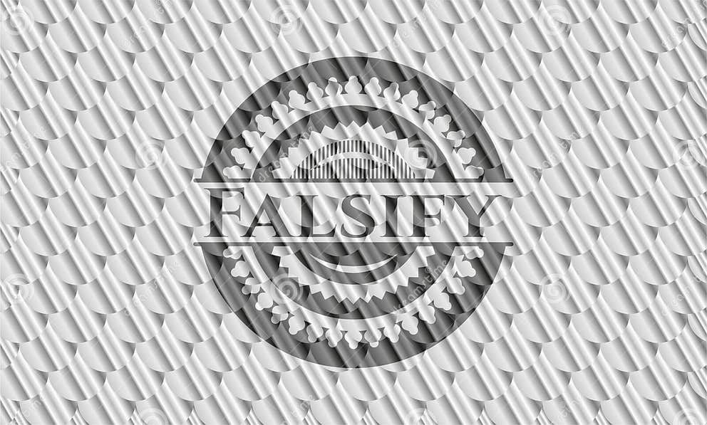 Falsify Silver Badge. Scales Pattern. Vector Illustration. Detailed ...