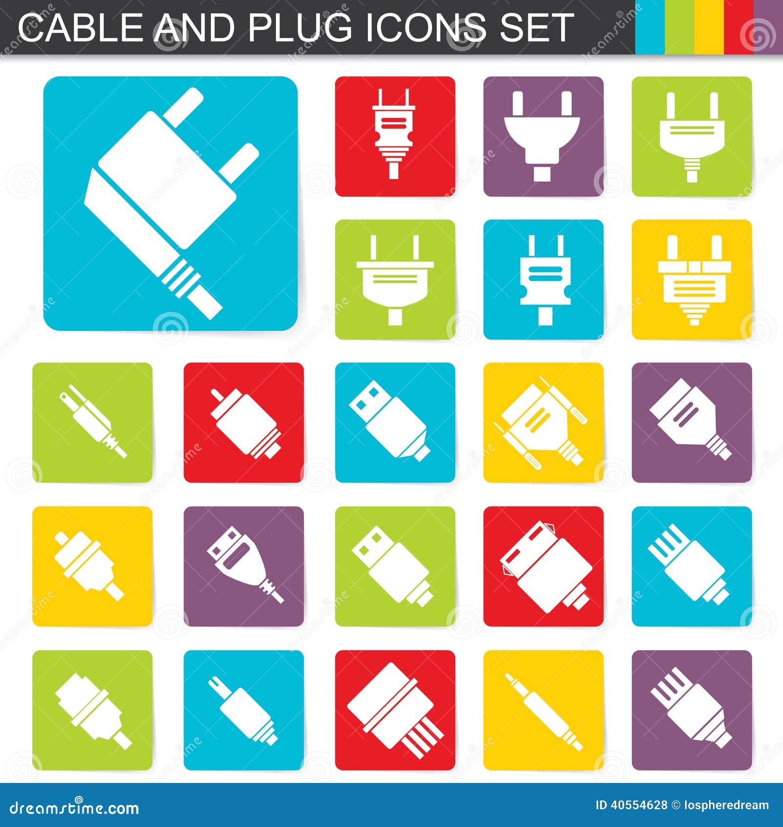 Plug Icons Cartoon Vector | CartoonDealer.com #83144371