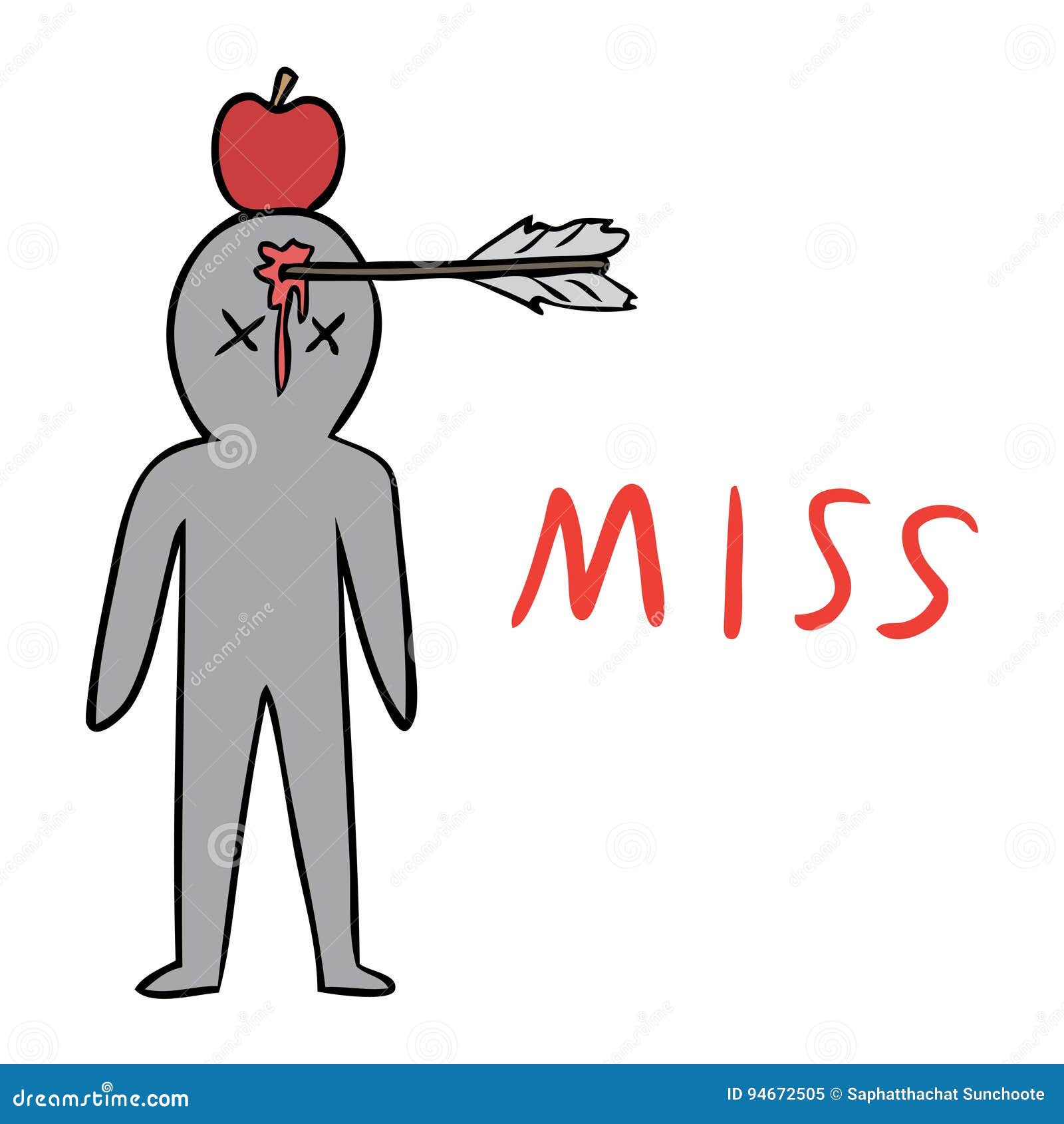 Falta Da Seta Dos Desenhos Animados Do Vetor Ilustração do Vetor ...