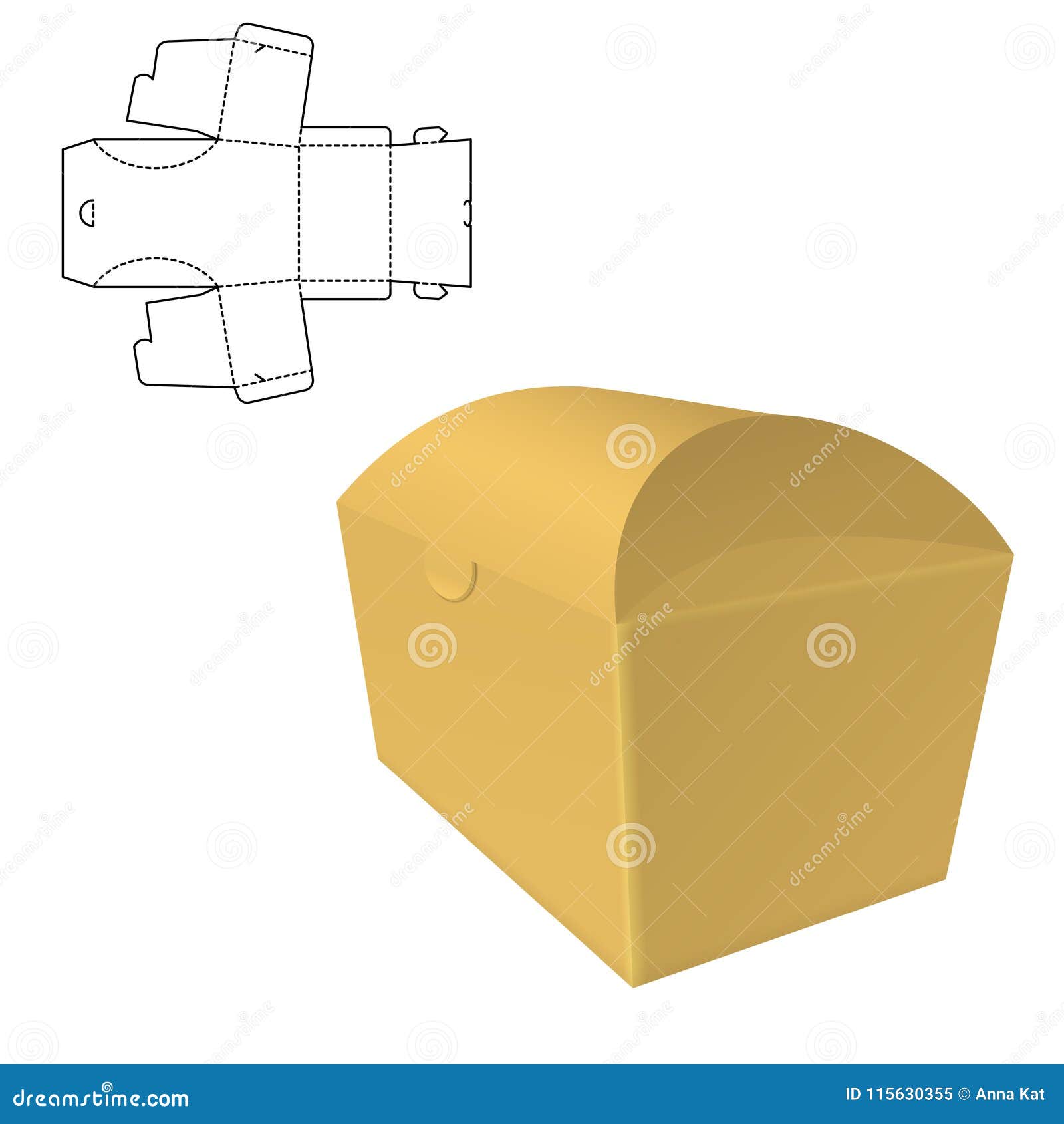 Faltende Paket Schablone vektor abbildung. Illustration von paket ...