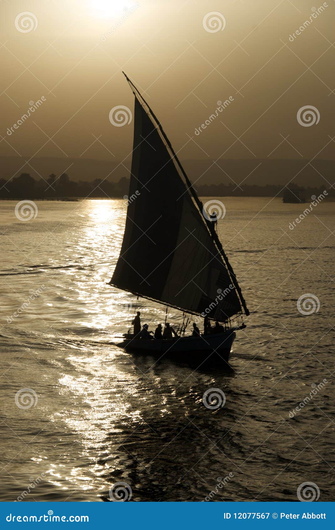 Faluka on the Nile stock image. Image of boat, africa - 12077567