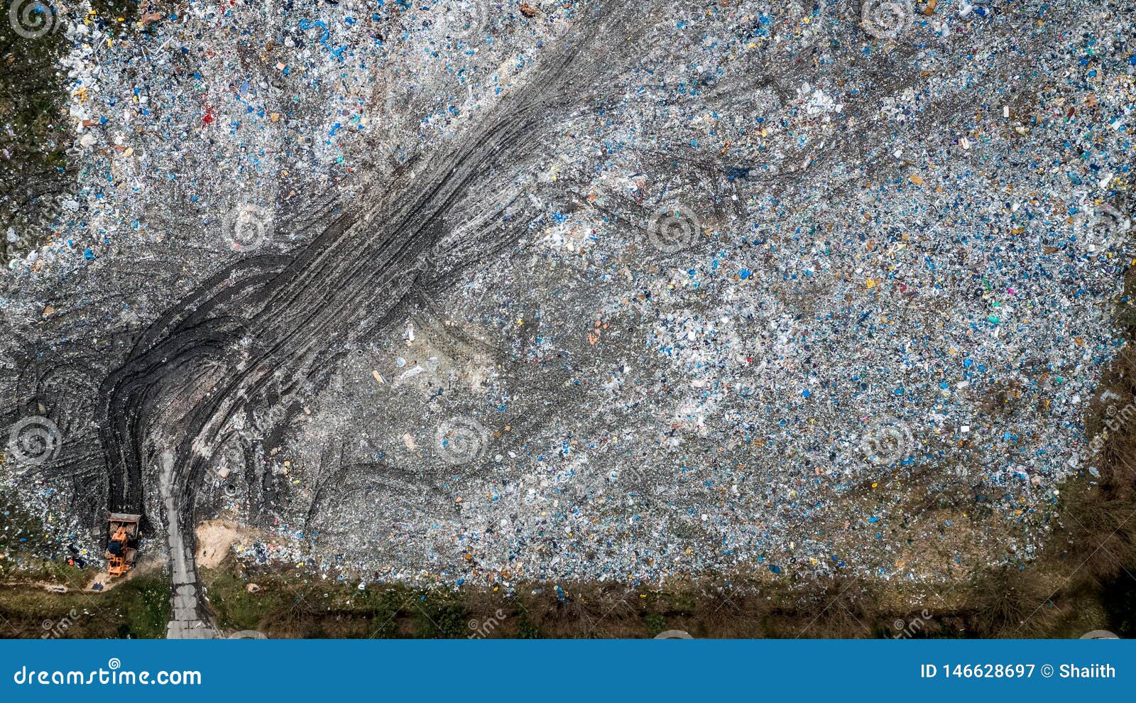 Falying Above Open Solid Waste Dump, Pollution from Waste, Poland Stock ...