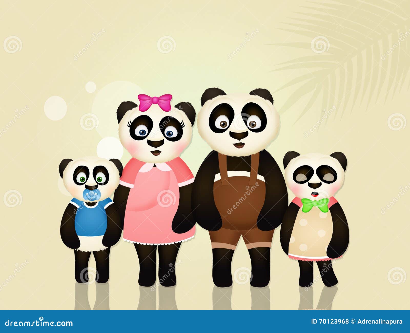 Família da panda ilustração stock. Ilustração de pandas - 70123968