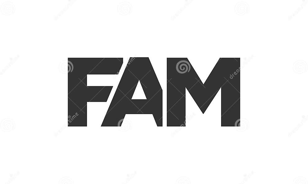 FAM Logo Design Template with Strong and Modern Bold Text. Initial ...