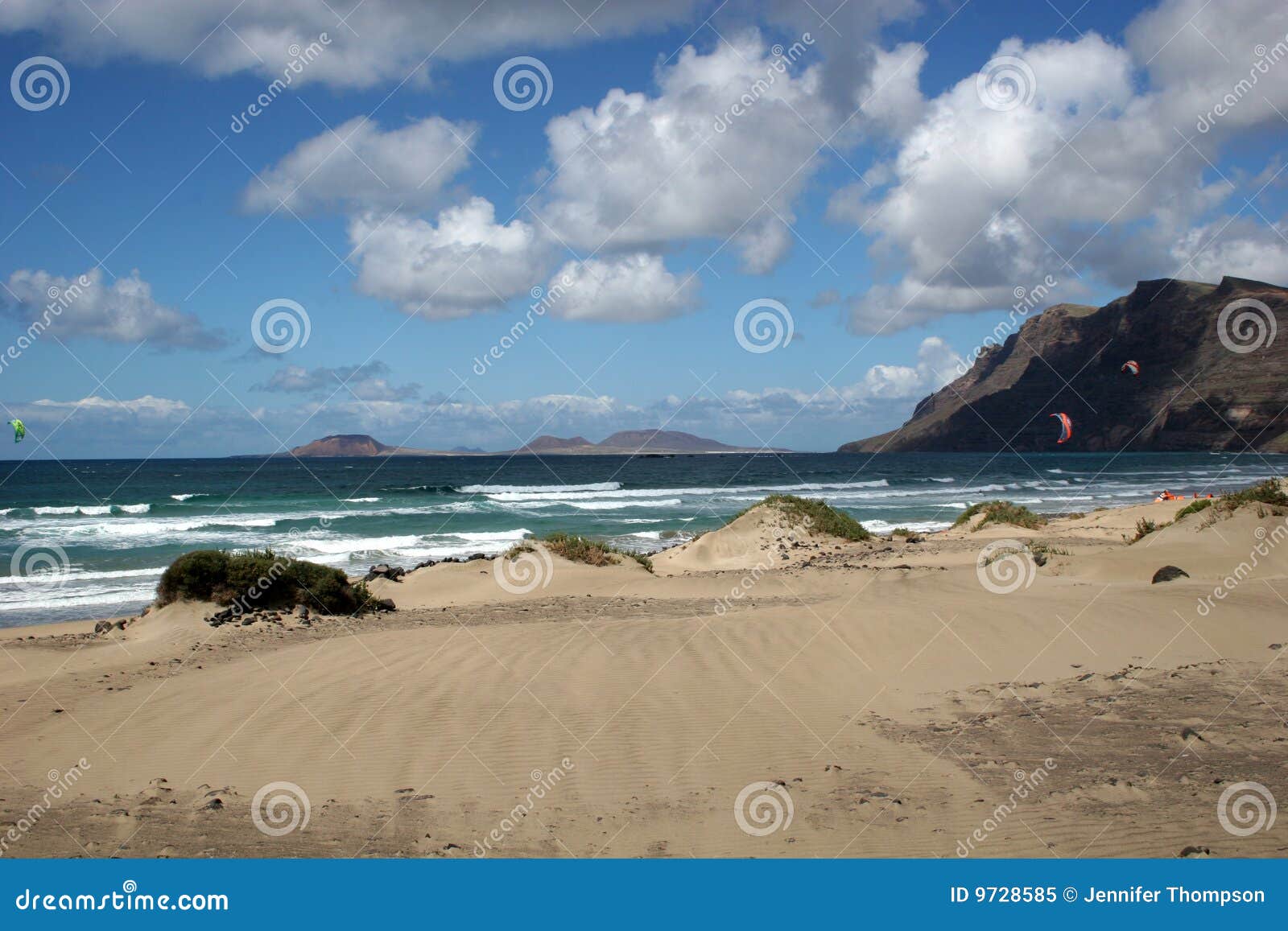 Famara beach, Lanzarote stock image. Image of islands - 9728585