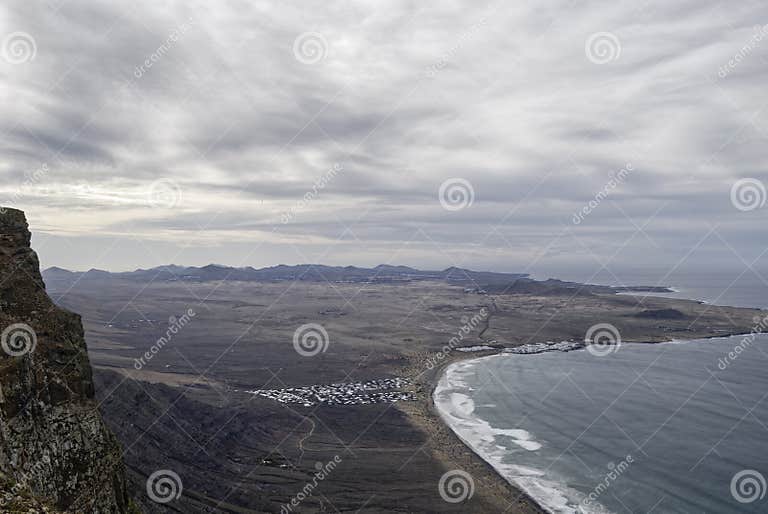 Famara coastline stock image. Image of famara, resort - 12617869