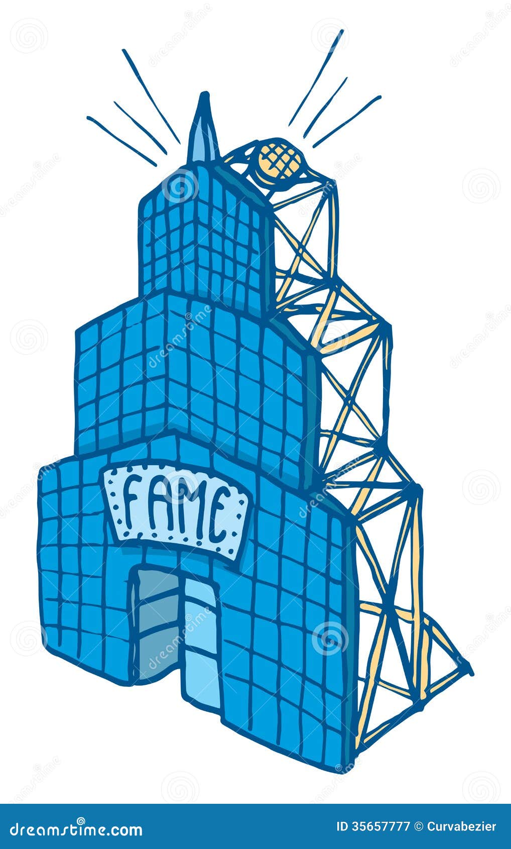 Fame is a Void Construction Stock Illustration - Illustration of fame ...