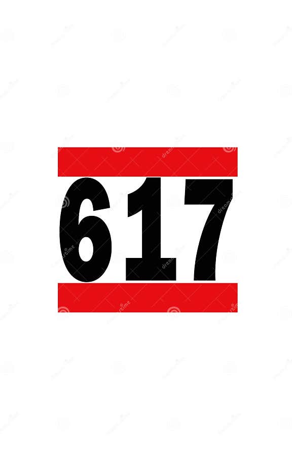 617 Area Code for Boston stock photo. Illustration of area - 141317788