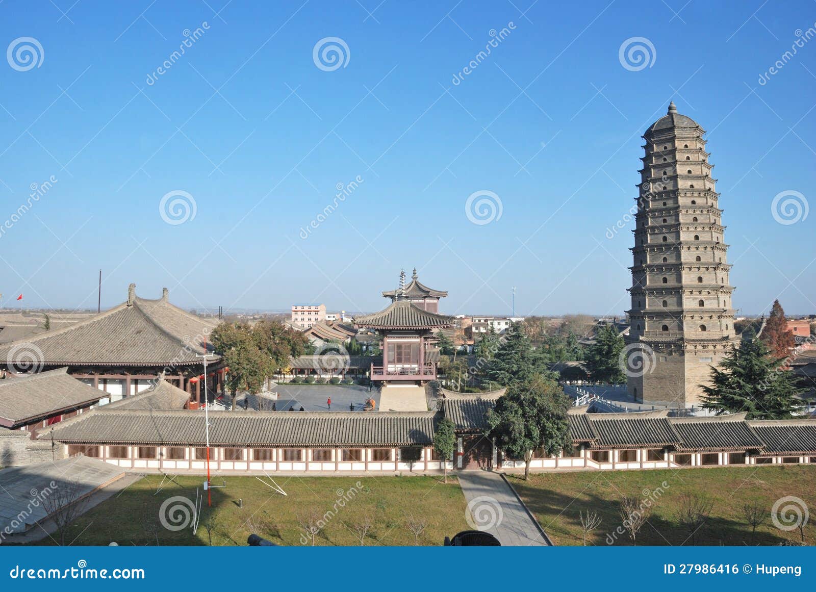 Famen Temple Pagoda in Xian Stock Photo - Image of bricks, artistic ...