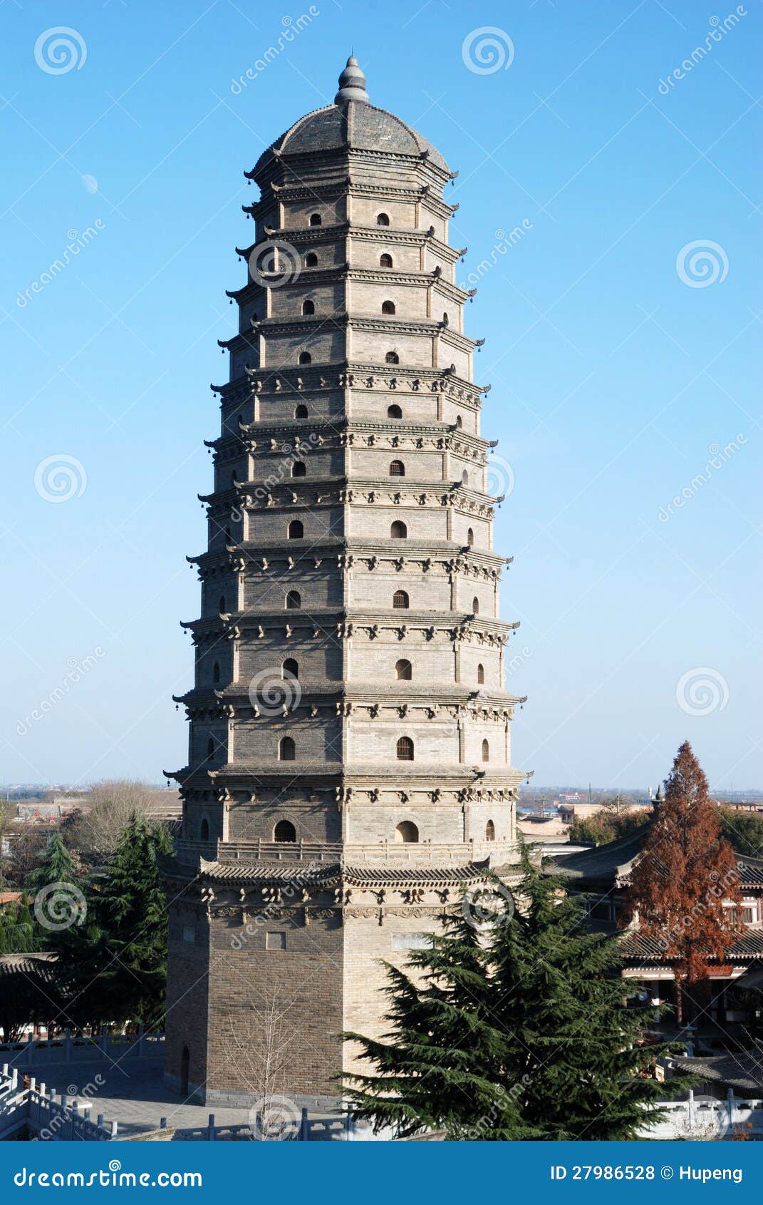 Famen Temple Pagoda in Xian Stock Photo - Image of building, heritage ...