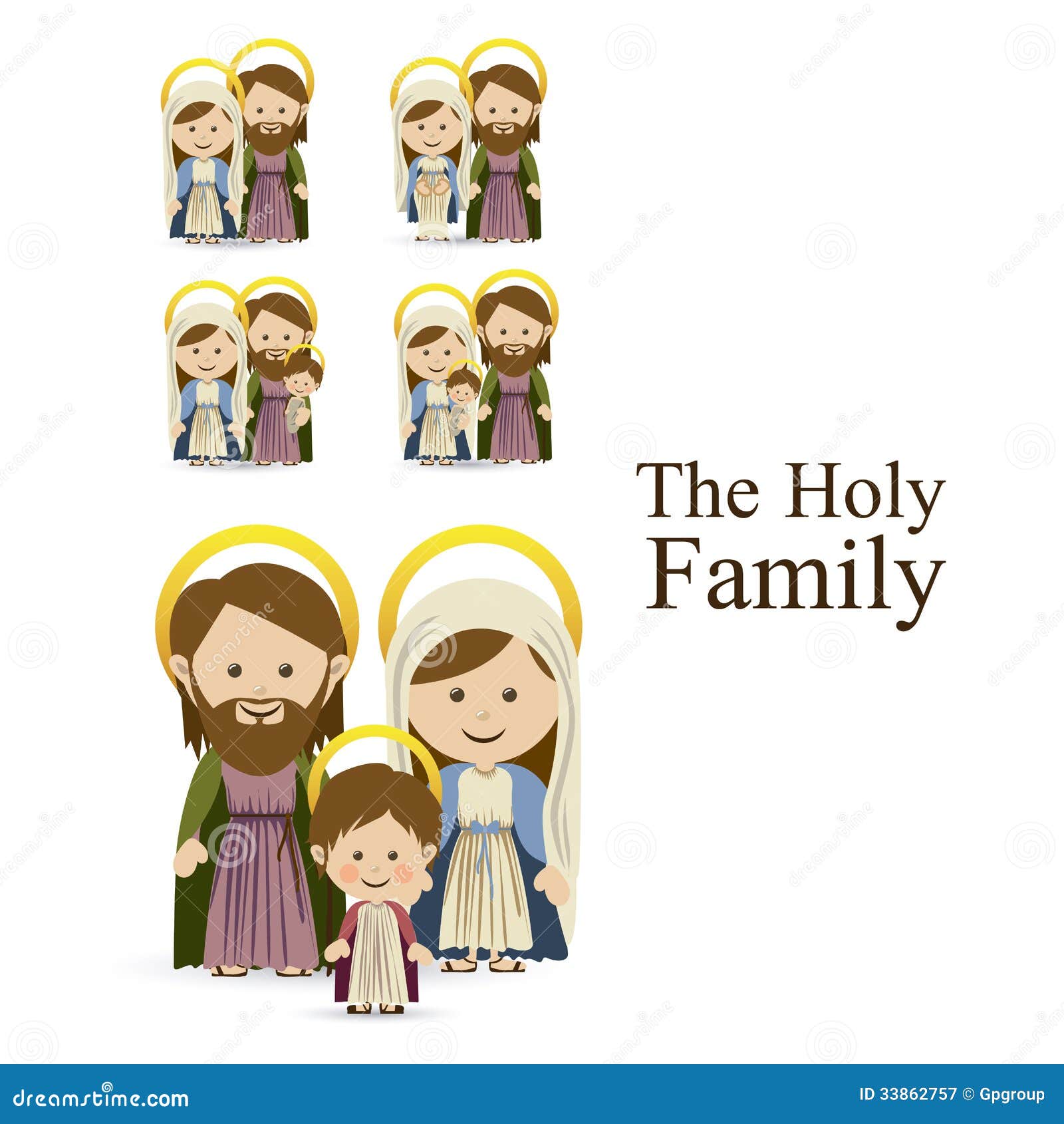 Familia santa ilustración del vector. Ilustración de cristiano - 33862757