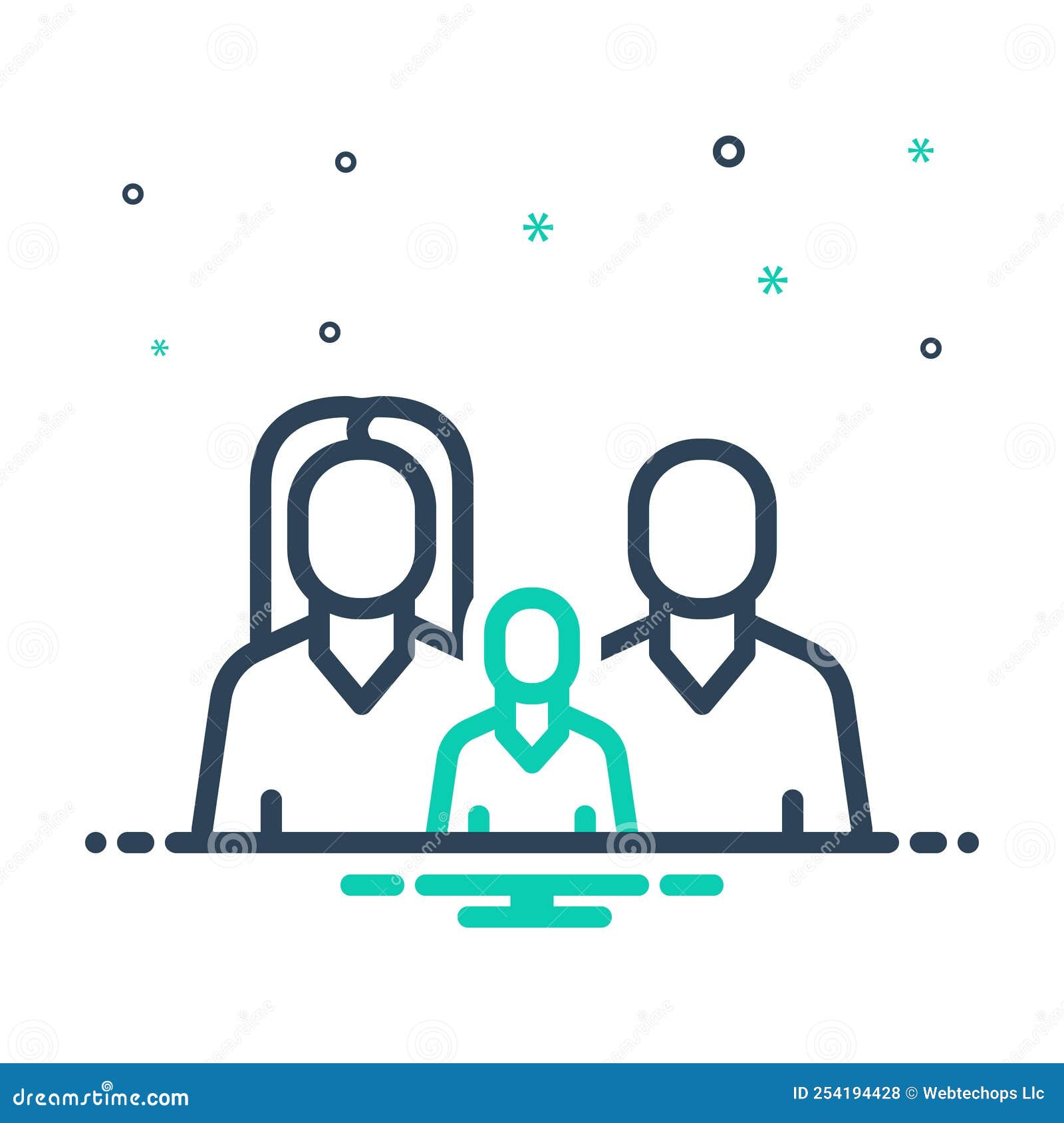 Mix Icon for Familiar, Family and Parent Stock Illustration ...