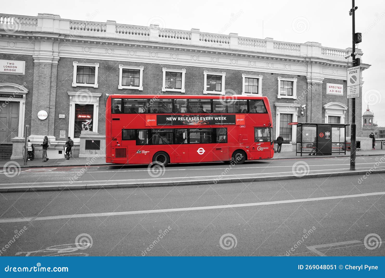Iconic Red Bus in the Streets of London Editorial Photo - Image of ...