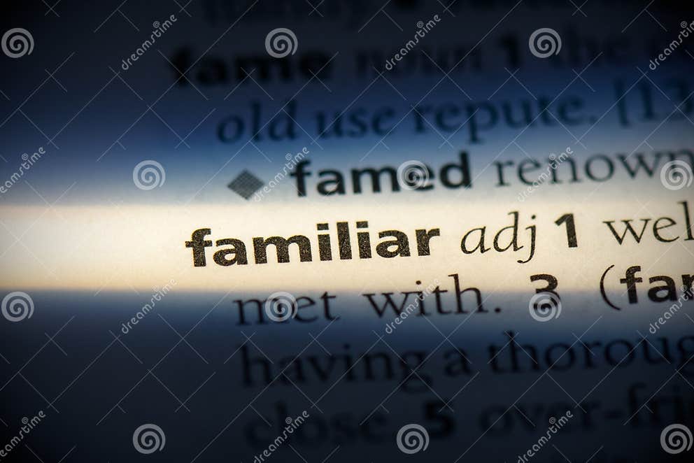 Familiar stock image. Image of word, isolated, linguistic - 161577491