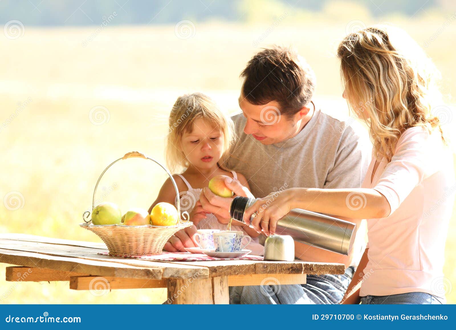Familie am Picknick stockfoto. Bild von kind, parks, farbe - 29710700