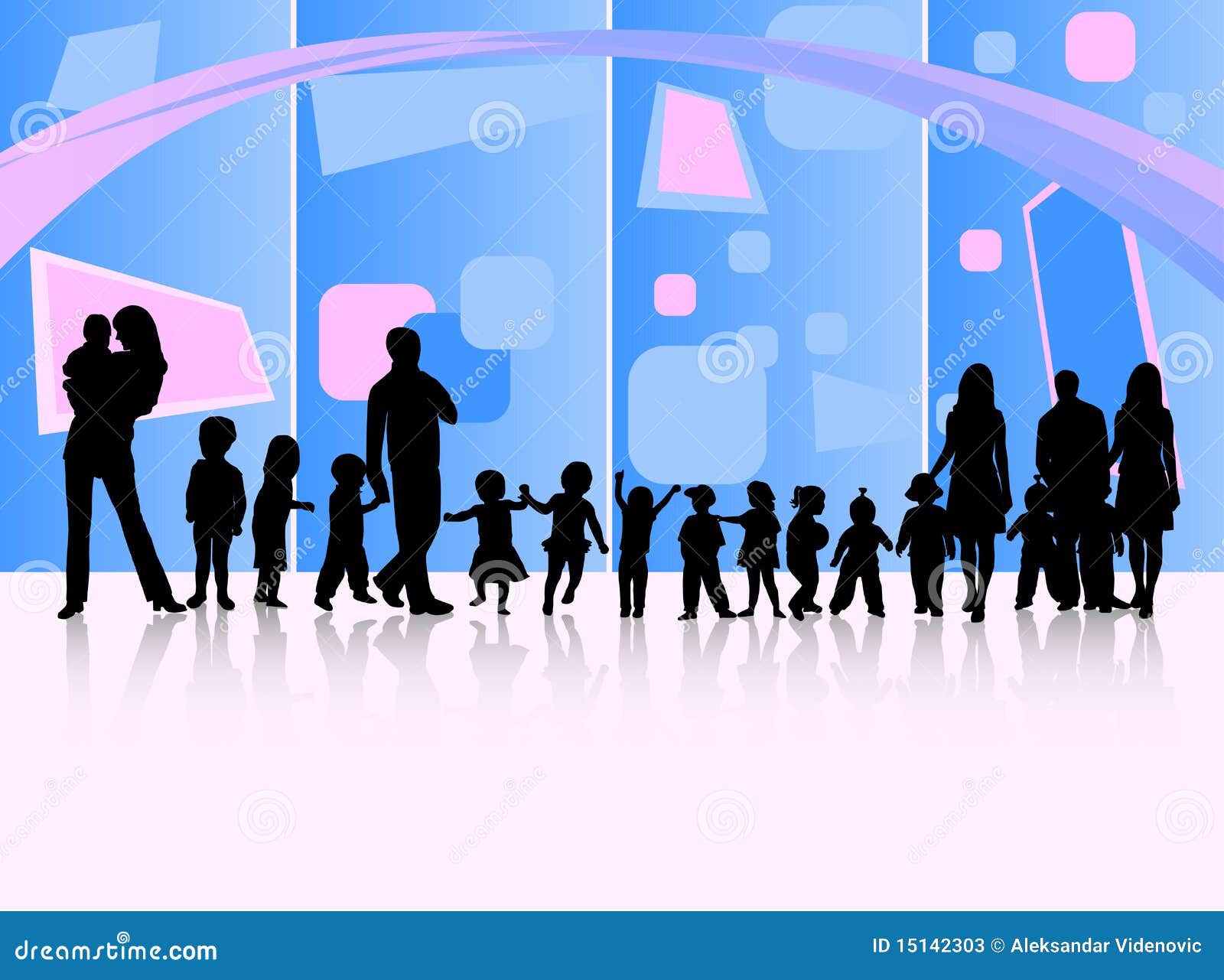 Families and abstract stock vector. Illustration of advertising - 15142303