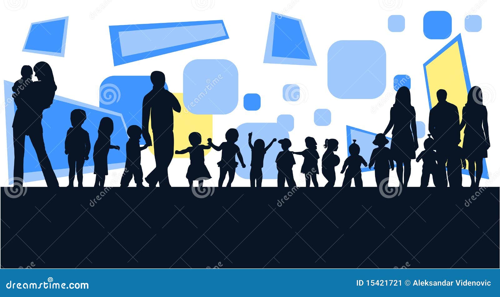 Families and abstract stock vector. Illustration of girl - 15421721