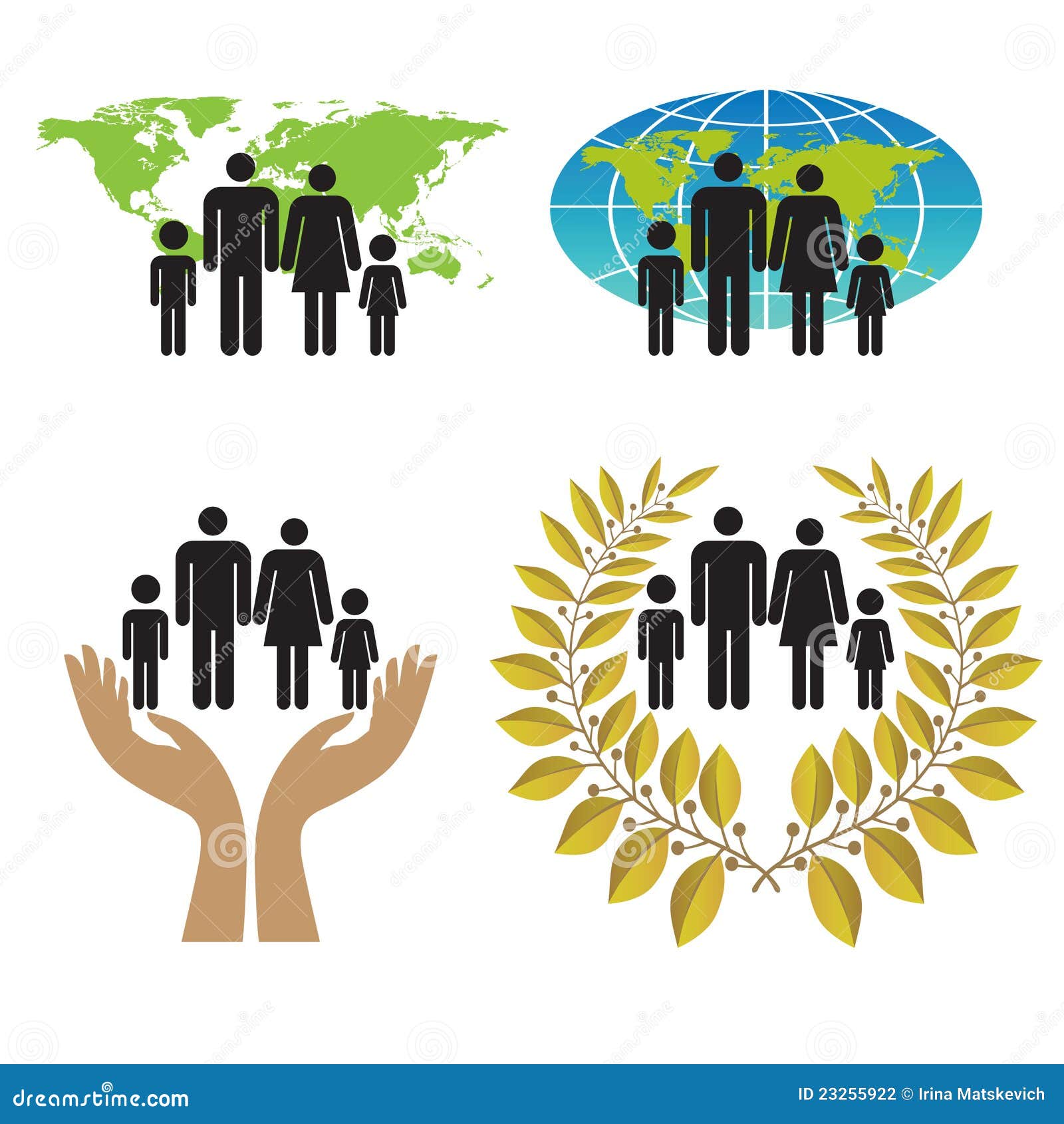 Families peace stock illustration. Illustration of insurance - 23255922