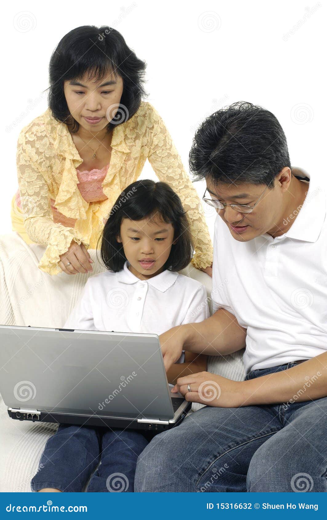 Family stock photo. Image of girl, education, laptop - 15316632