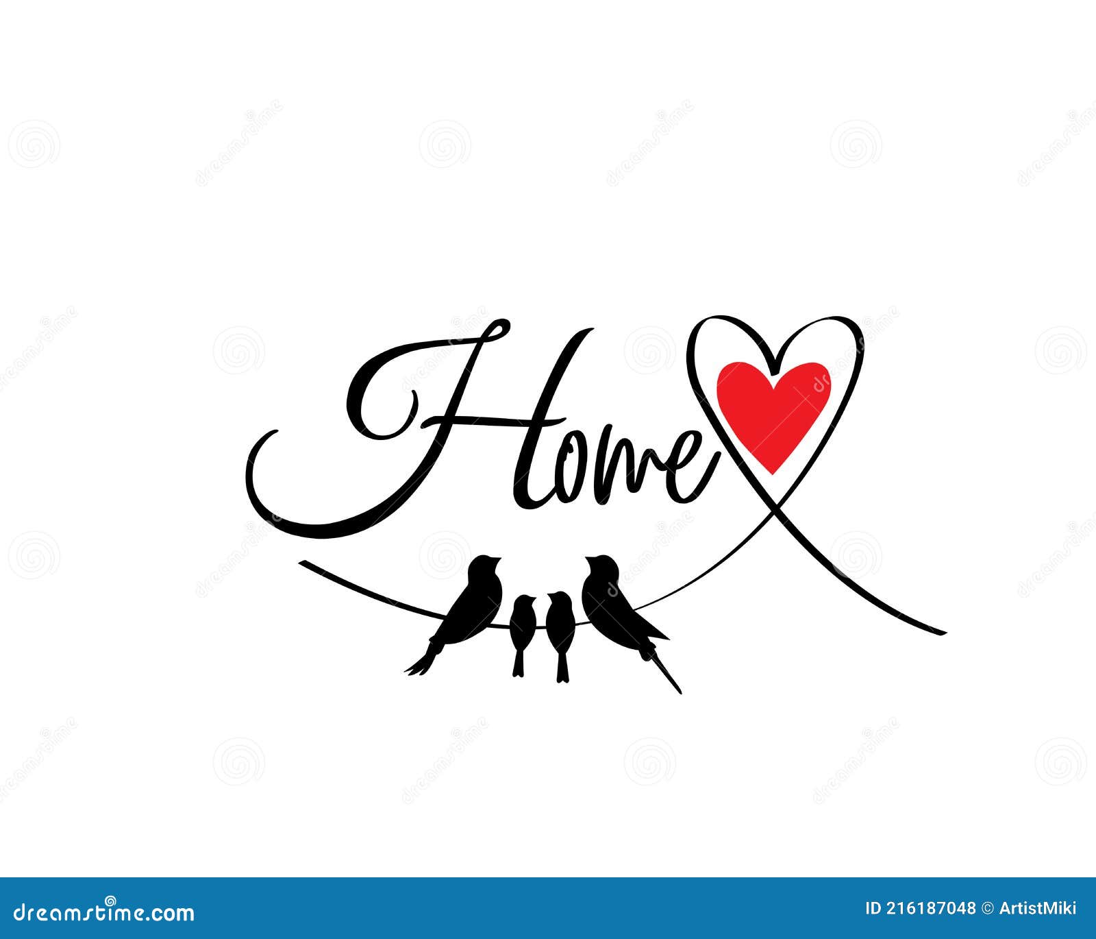 Home, Vector. Wording Design Isolated on White Background Stock Vector ...