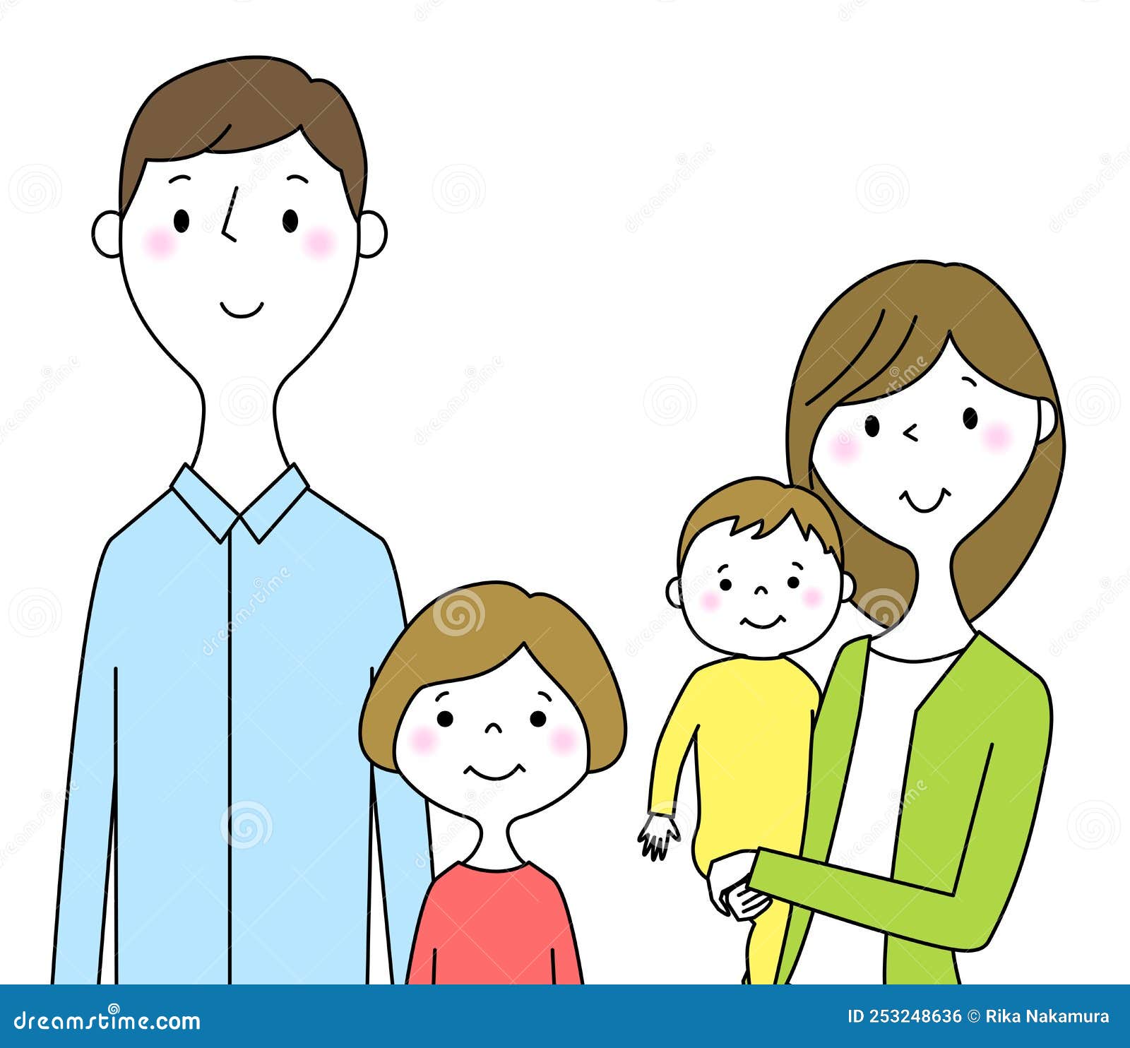 Happy family stock illustration. Illustration of generations - 253248636