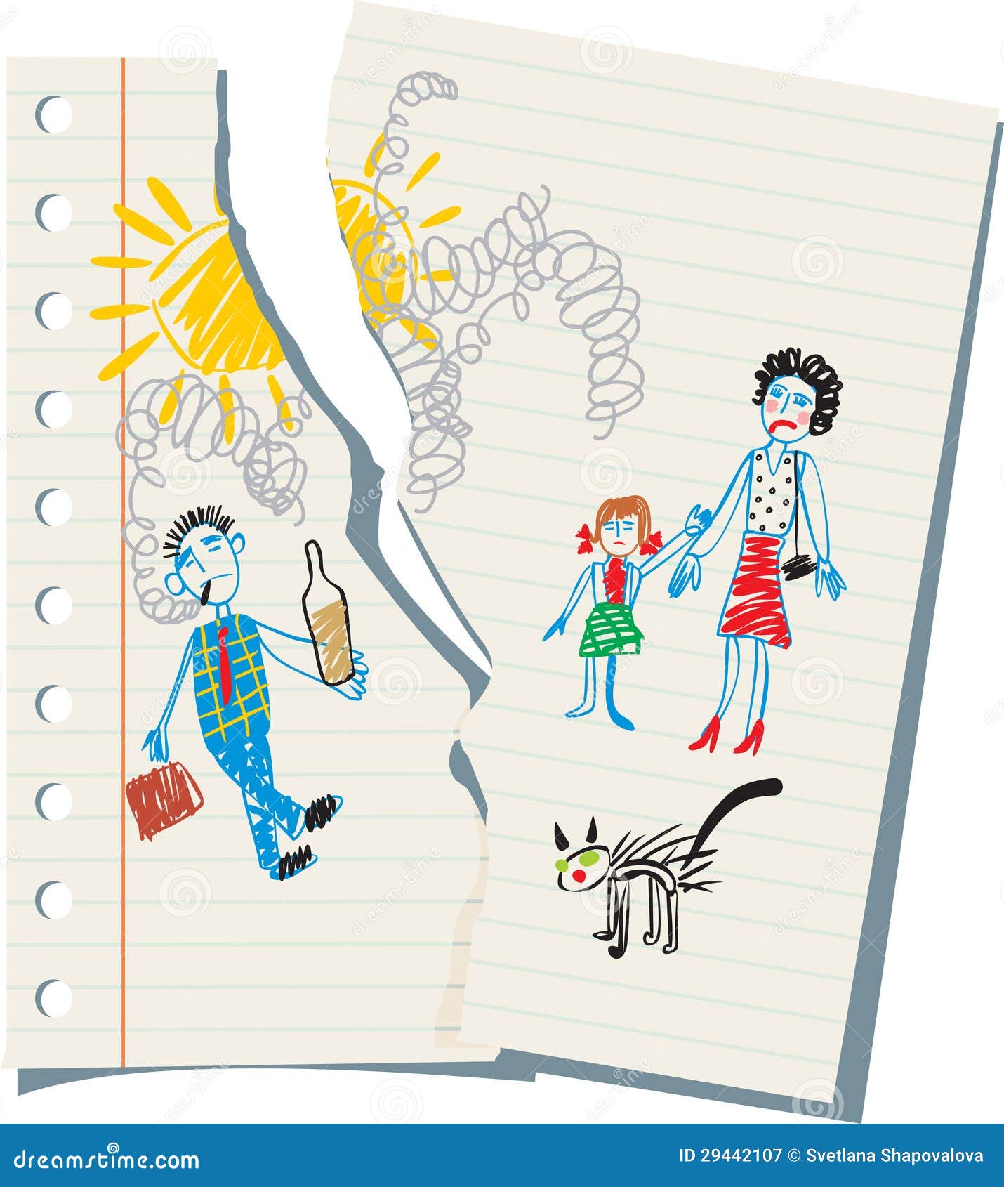 Family stock vector. Illustration of parenting, paper - 29442107