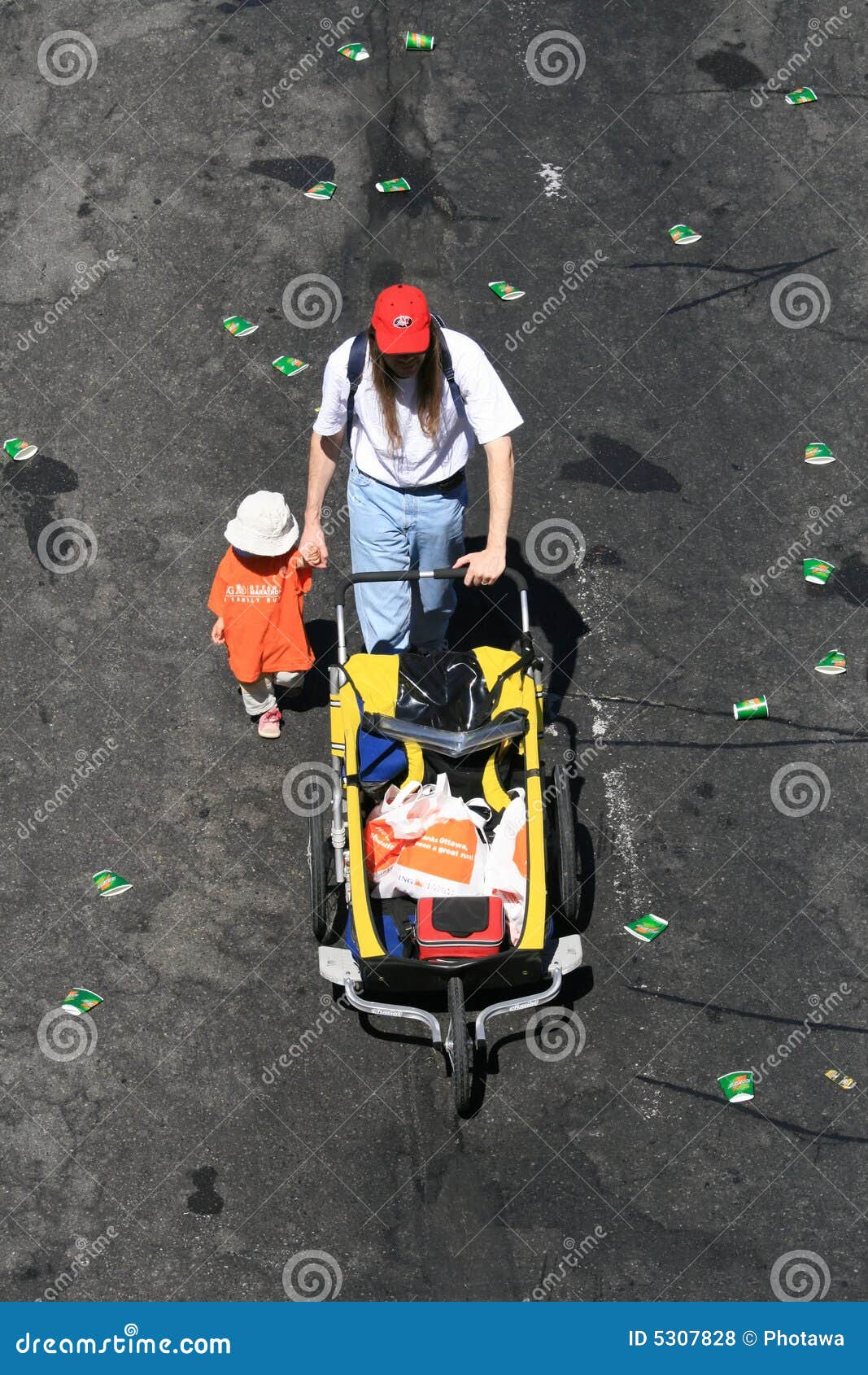 Family 2K Walk with Stroller Editorial Stock Photo - Image of walking ...