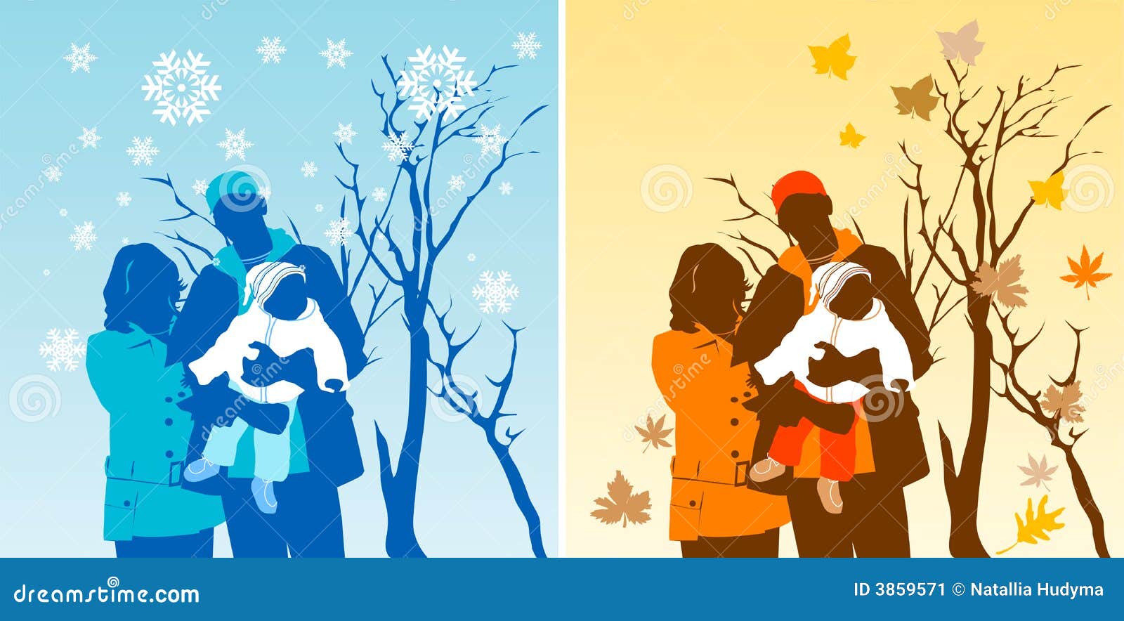 Happy Family Autumn Stock Illustrations – 11,350 Happy Family Autumn ...