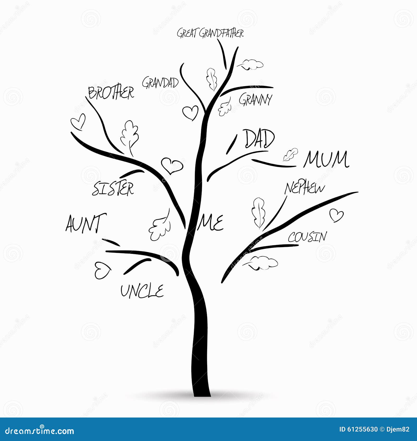 Family abstract tree stock vector. Illustration of anniversary - 61255630