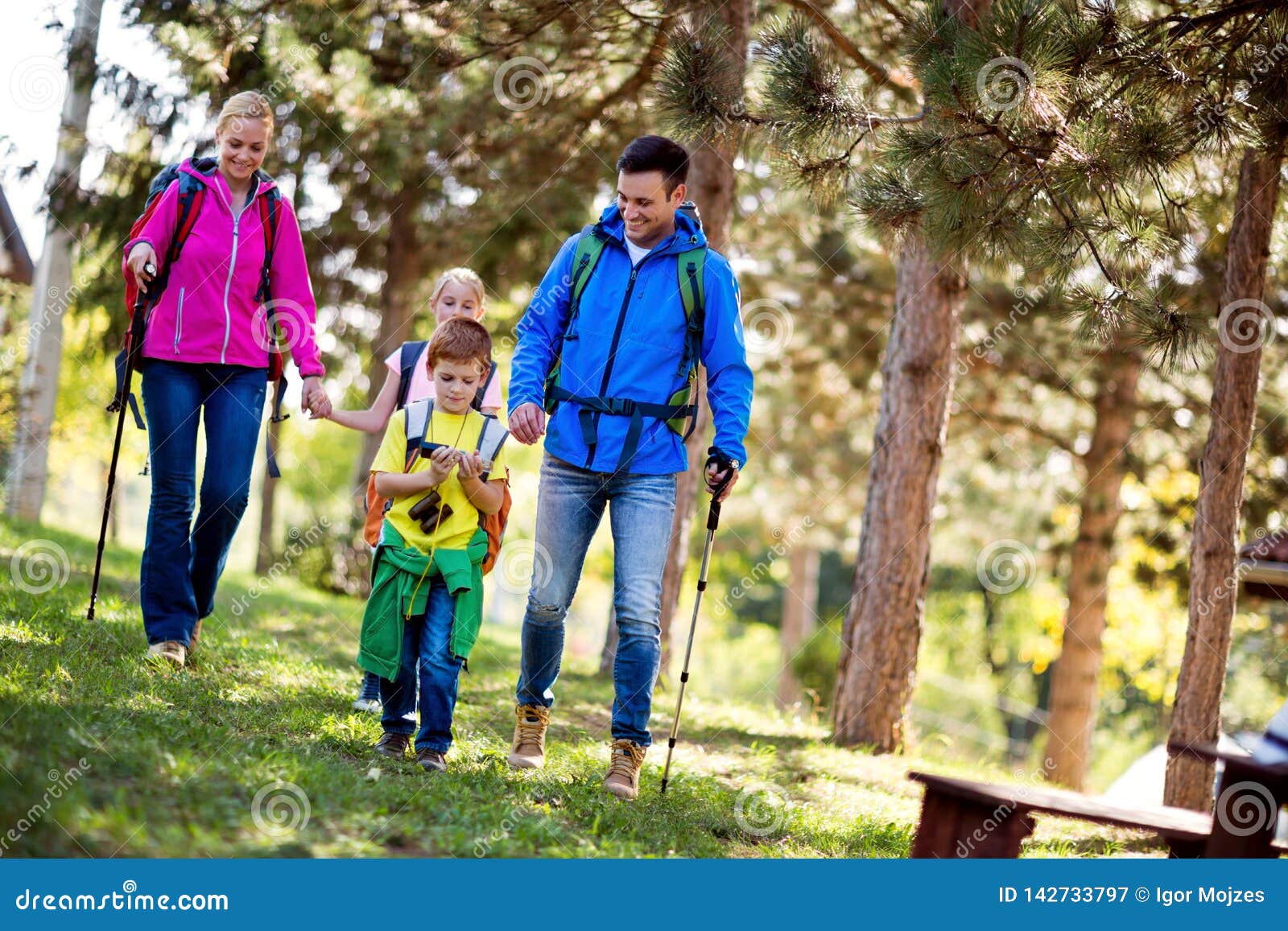 Family adventure day stock image. Image of pause, family - 142733797