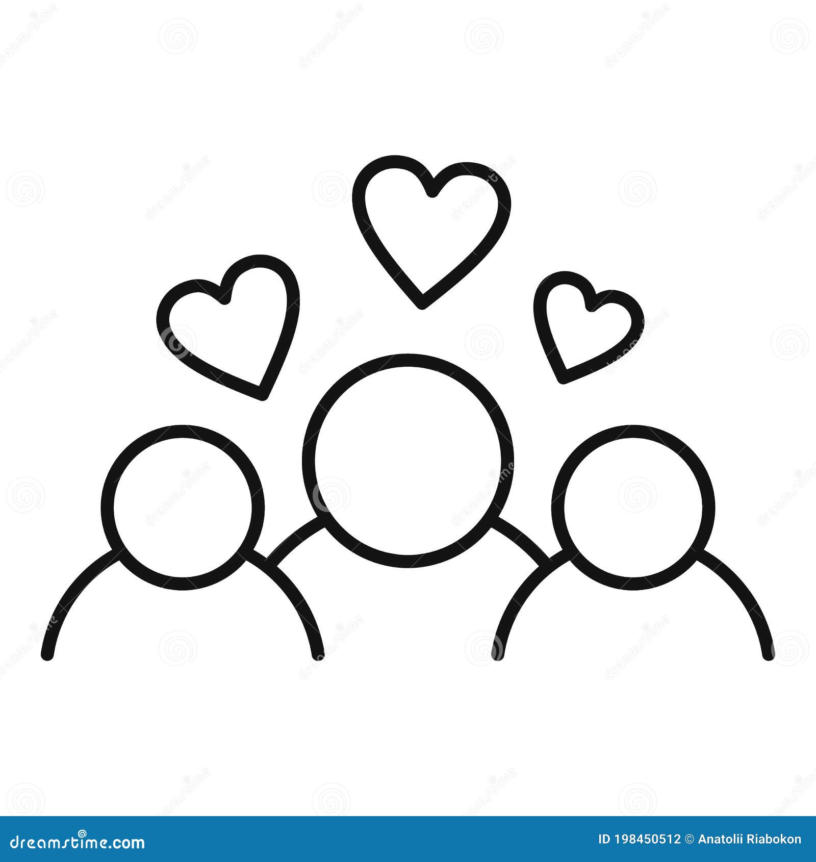 Family Affection Icon, Outline Style Stock Vector - Illustration of ...